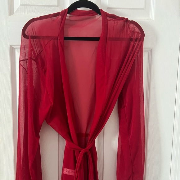 Dreamgirl | Intimates & Sleepwear | Red Sheer Robe From Dreamgirl ...